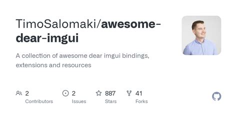 Github Timosalomaki Awesome Dear Imgui A Collection Of Awesome Dear Imgui Bindings