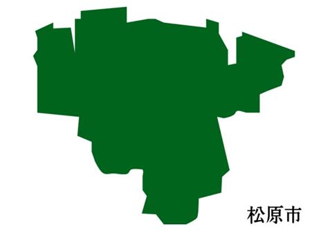 大阪府松原市まつばらしの地図緑塗り 無料イラスト素材素材ラボ