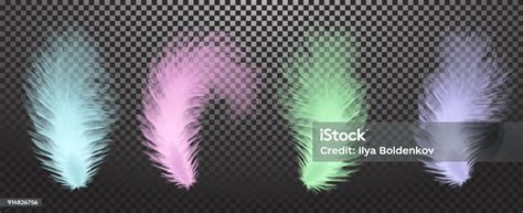 떨어지는 투명 한 배경에 고립 된 현실적인 깃털 Twirled 3차원 형태에 대한 스톡 벡터 아트 및 기타 이미지 3차원 형태 개체 그룹 검은색 Istock