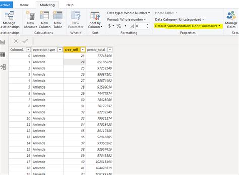 powerbi power bi sum all values by default ignoring data modeling