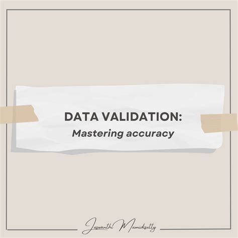 Jaswanthi Mamidisetty On Linkedin Datavalidation Excelmagic Dataaccuracy Excelskills Excel