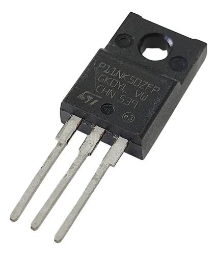 Transistor Mosft C N 500v 10a To 220 Stp11nk50zfp P11nk50zfp Mercadolibre