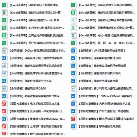 35个储能实用工具！excel计算表、合同模板、项目方案模板 知乎