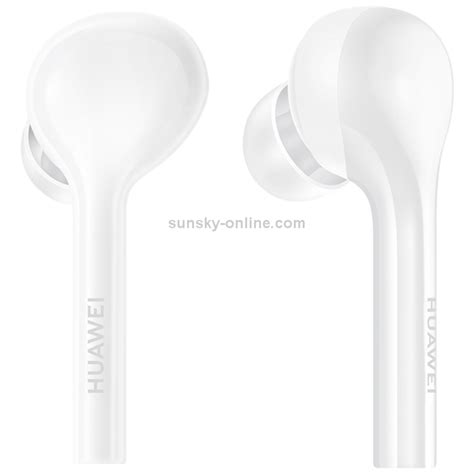 Huawei Freebuds Lite Touch 양방향 스테레오 무선 블루투스 이어폰 충전 박스 포함 음성 지원 및 자동 감지 착용 상태 및 자동 연결 흰색