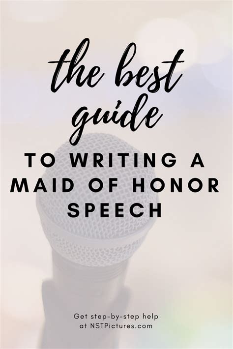 How To Write A Maid Of Honor Speech A Step By Step Guide Maid Of