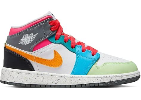 Jordan 1 Mid Se Multi Color Gs Fn1190 100 Us
