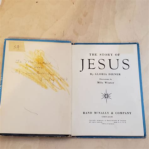 Vintage Story Of Jesus 1942 Picture Story Book Edge And Page Etsy