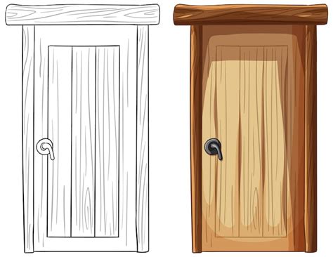 Wooden Door Drawing Images Free Download On Freepik