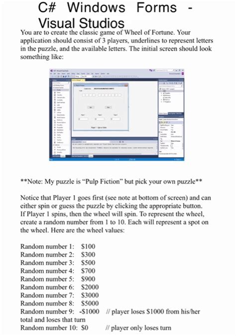 Solved C Windows Forms Visual Studios You Are To Create The Chegg