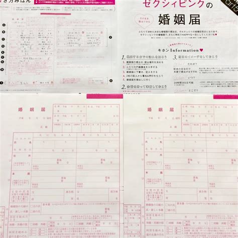 【新品】2019 02 28で終了！商品無料★ゼクシィ付録 ピンクの婚姻届 1枚セット 書き方見本付き！落札で無料の落札情報詳細 ヤフオク