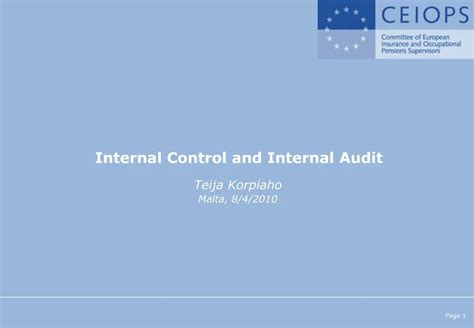 PPT Internal Control And Internal Audit PowerPoint Presentation Free Download ID 559323