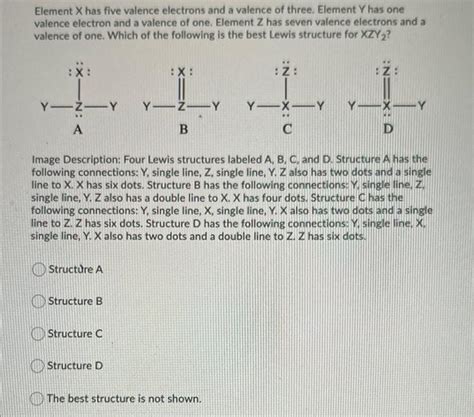 Solved Element X Has Five Valence Electrons And A Valence Of Chegg Com