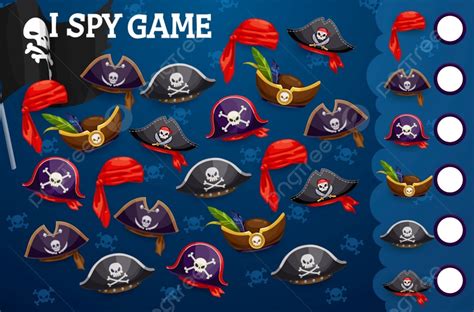 나는 스파이 게임 해적 Tricorn 템플릿 Psd 다운로드 디자인 자료 다운로드