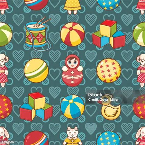 아이 장난감 완벽 한 패턴입니다 엽서 배너 전단지 디자인 요소 가족에 대한 스톡 벡터 아트 및 기타 이미지 가족 귀여운 날씨 Istock
