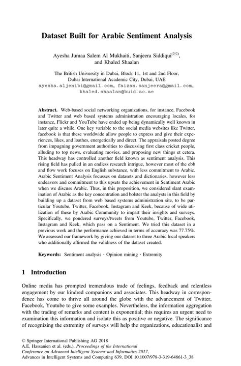 Pdf Dataset Built For Arabic Sentiment Analysis