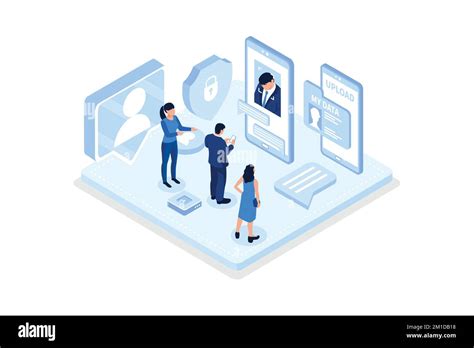 Face Recognition Technology Concept Can Use For Web Banner Infographics Hero Images
