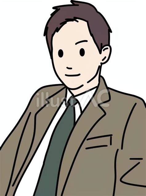 スーツを着た男性上半身イラスト No 25188605｜無料イラスト・フリー素材なら「イラストac」
