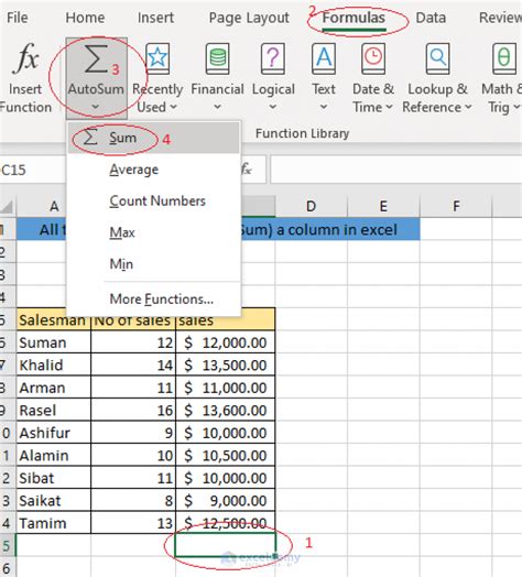 All The Easy Ways To Add Up Sum A Column In Excel ExcelDemy