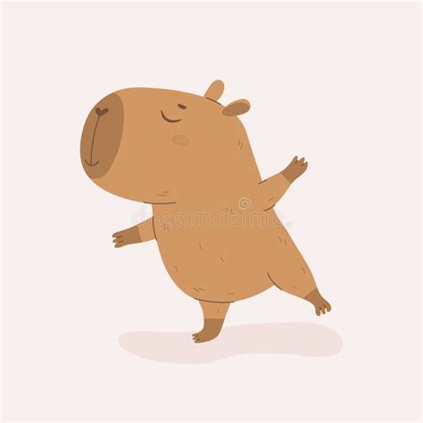 Un Capibara Feliz Y Divertido Con Globos Ilustración Del Vector