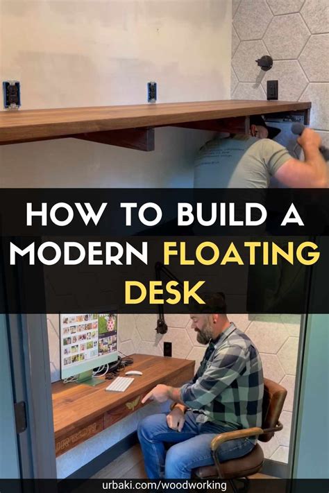 How To Build A Modern Floating Desk Urbaki Woodworking