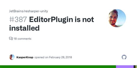 Editorplugin Is Not Installed Issue Jetbrains Resharper Unity Github
