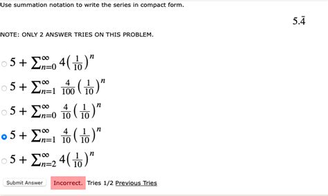 Solved Use Summation Notation To Write The Series In Compact