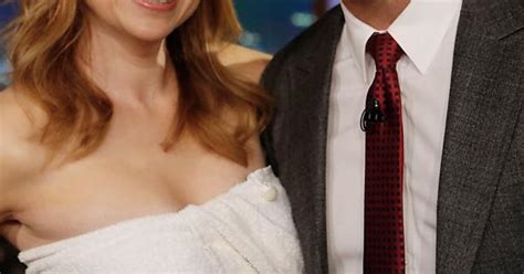 Jenna Fischer Wore A Towel During Jimmy Kimmel Interview Album On Imgur