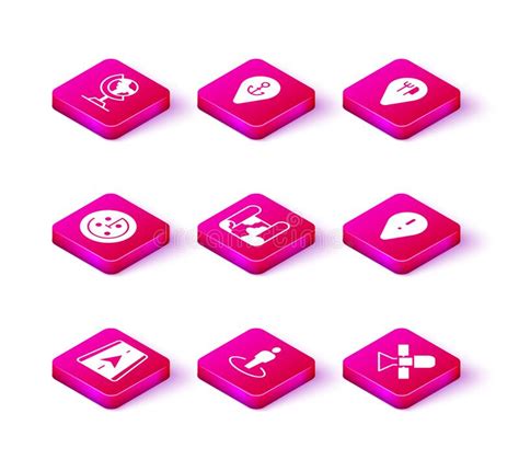 Set City Map Navigation Location With Person Radar Targets Monitor Folded Satellite