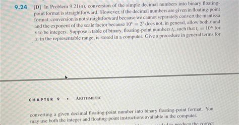 Solved 24 D In Problem 921 A Conversion Of The Simple