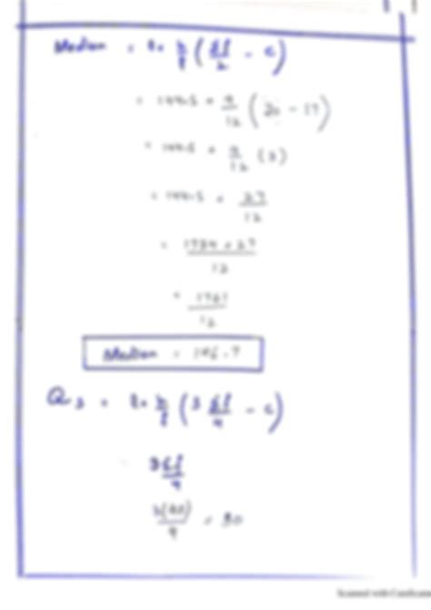 Solution Given The Frequency Distribution Calculate Mean Median And Q3