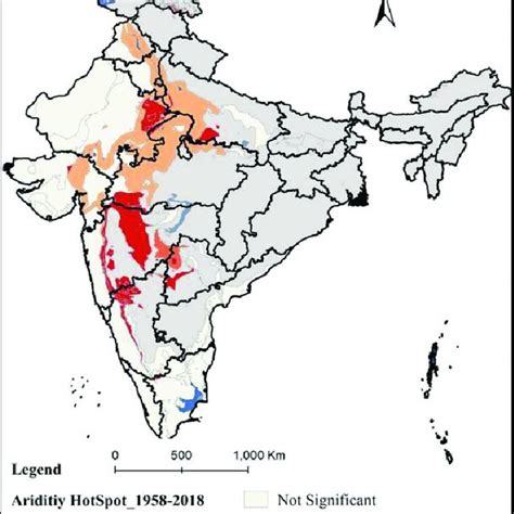 Spatial Hotspot Analysis Of Aridity Between 1958 And 2018 Download