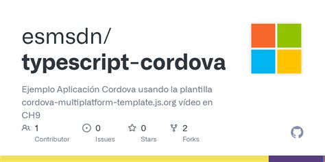 Github Esmsdntypescript Cordova Ejemplo Aplicación Cordova Usando La Plantilla Cordova