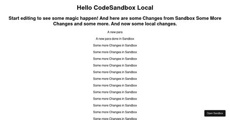 React Codesandbox