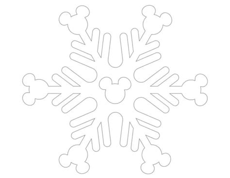 Mickey Mouse Printable Snowflake Paper Crafts Disney Christmas