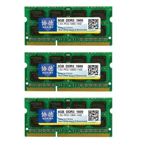 Xiede Laptop Memory Ram Module Ddr Gb Pc Pin Dimm Mhz For Notebook X