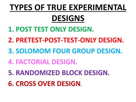 Experimental Research Design Pptx