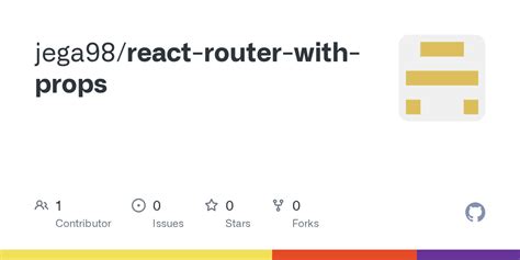 Github Jega98react Router With Props