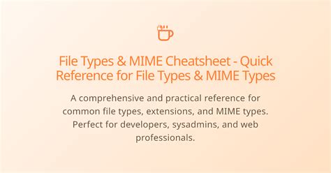 File Types And Mime Cheatsheet Quick Reference For File Types And Mime