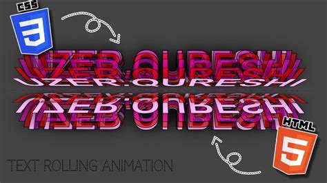 Rolling Text Animation Made With Pure Html And Css Code Animation Youtube