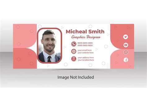 premium vector e mail signature design or vector design creative and