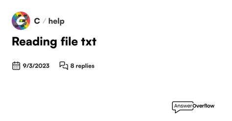 Reading File Txt C