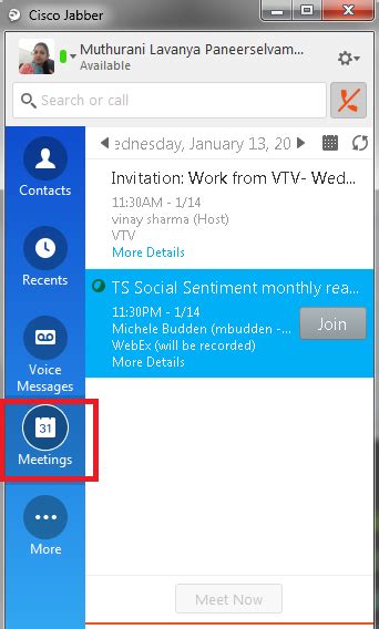 How To Enable The Meetings Tab In The Jabber For Windows Client Cisco Community
