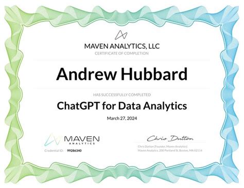 Andrew Hubbard On Linkedin Dataanalytics Chatgpt Mavenanalytics Continuouslearning