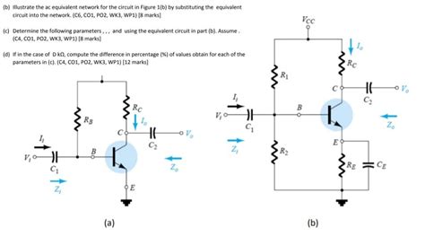 Solved B Illustrate The Ac Equivalent Network For The Chegg Com