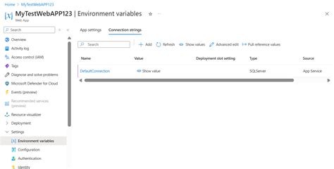 Core How To Configure Connection String In Azure Web App In