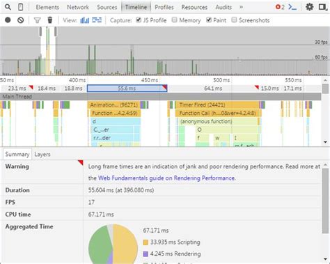 measuring webpage jank
