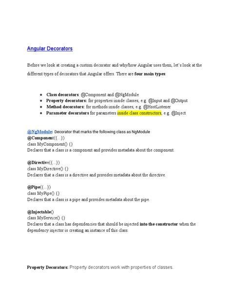 angular decorators ngmodule pdf class computer programming