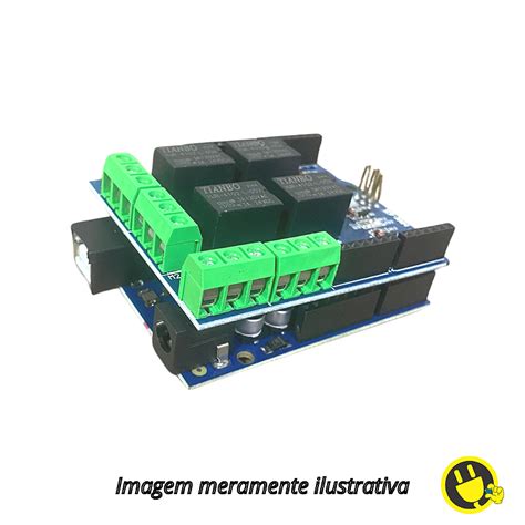 Shield Relé 4 Canais Uno Mega Smartprojects Brasil Componentes Eletrônicos Arduino