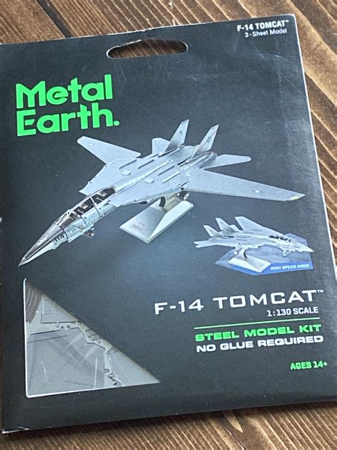 Metal Earth F 14 Tomcat 3d Metal Model Kit Fascinations Pack Metal