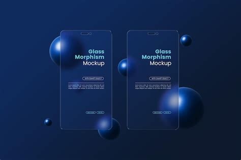 Maquette Dinterface Avec Effet De Morphisme En Verre Dépoli Psd Premium